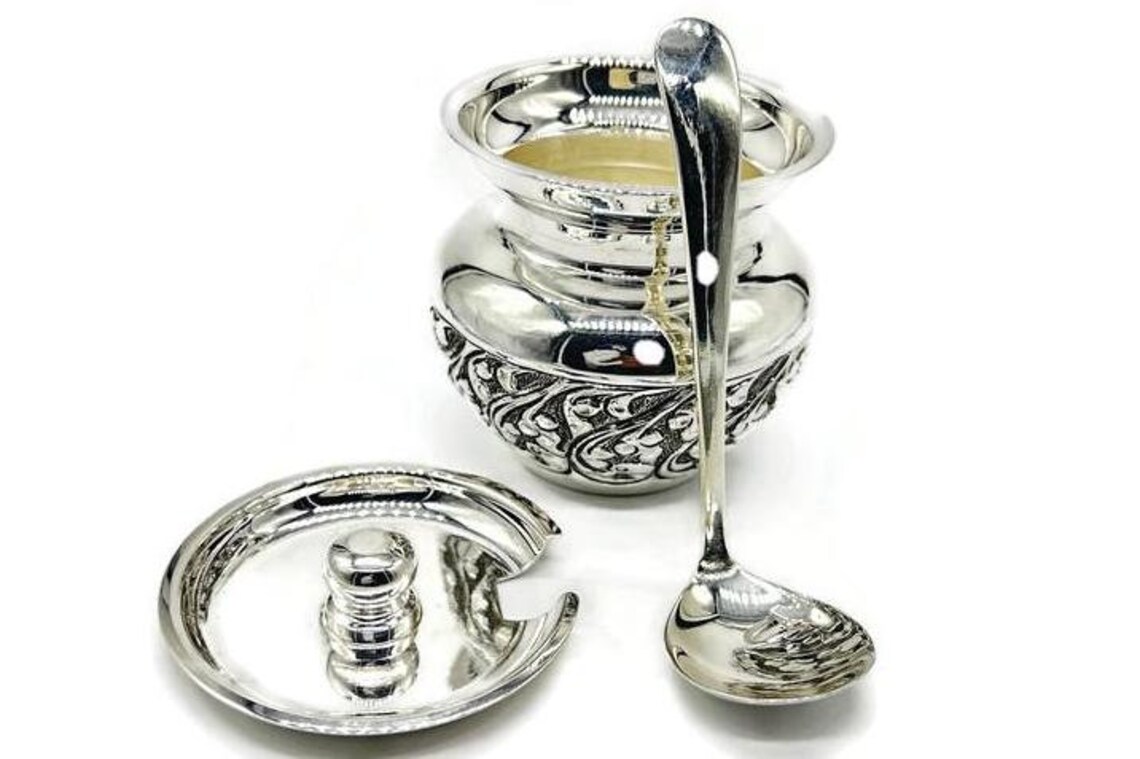 925 Sterling Silver Ghee Pot / Ghee Dani - Etsy
