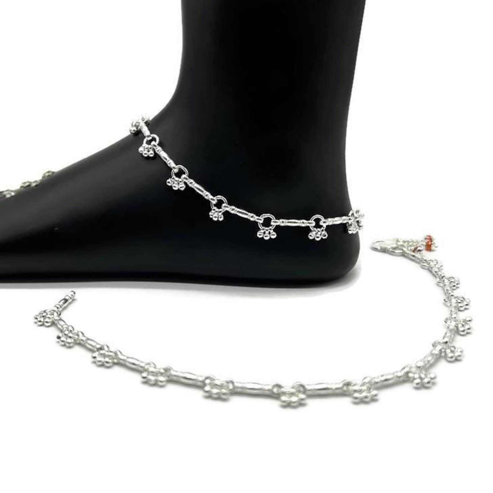 925 Sterling Silver Anklet / Silver Bride Payal / Silver Anklet ...