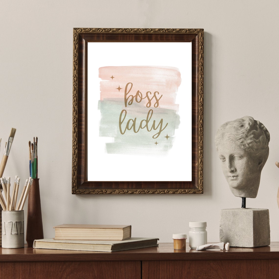 Girl Boss Wall Art Boss Babe Printable Wall Art Girl Boss - Etsy