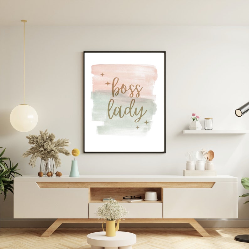 Girl Boss Wall Art Boss Babe Printable Wall Art Girl Boss - Etsy