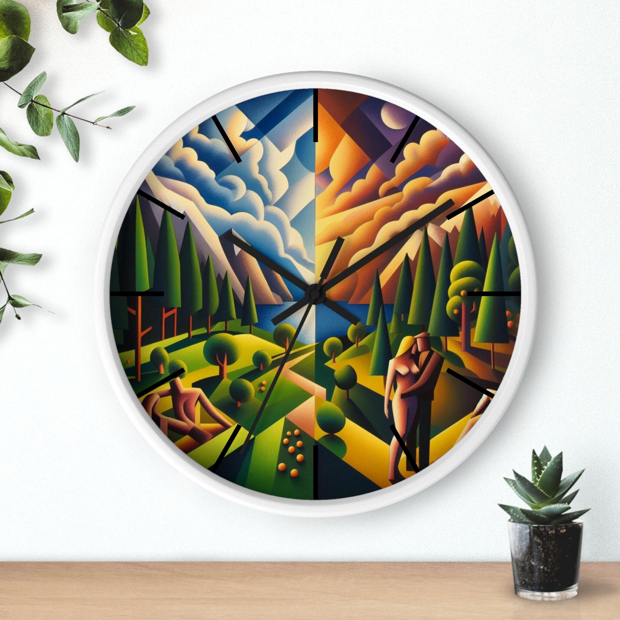Cubism Style Stylish Wall Clock - Etsy