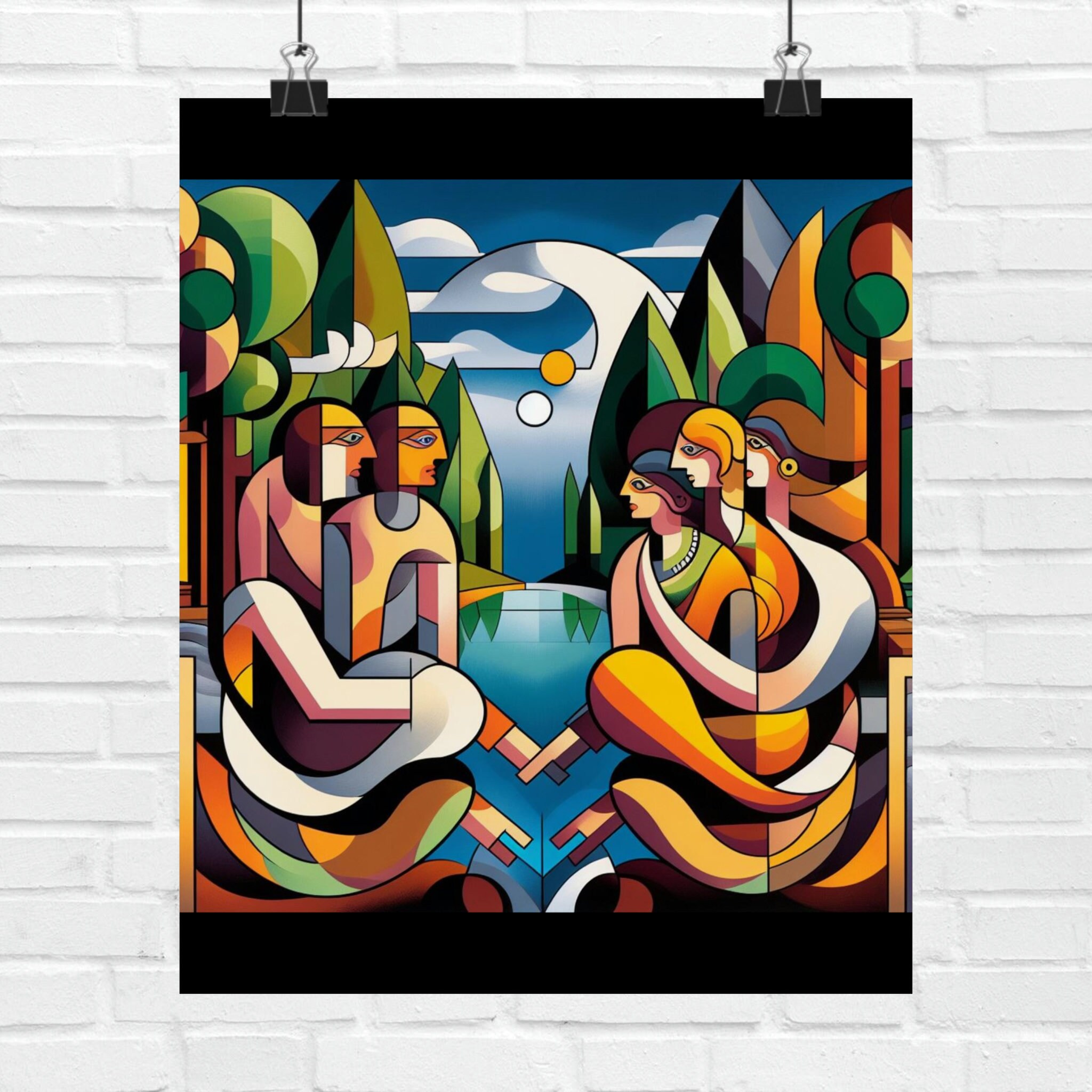 Conjunctions With Cubism Style Matte Vertical Posters - Etsy