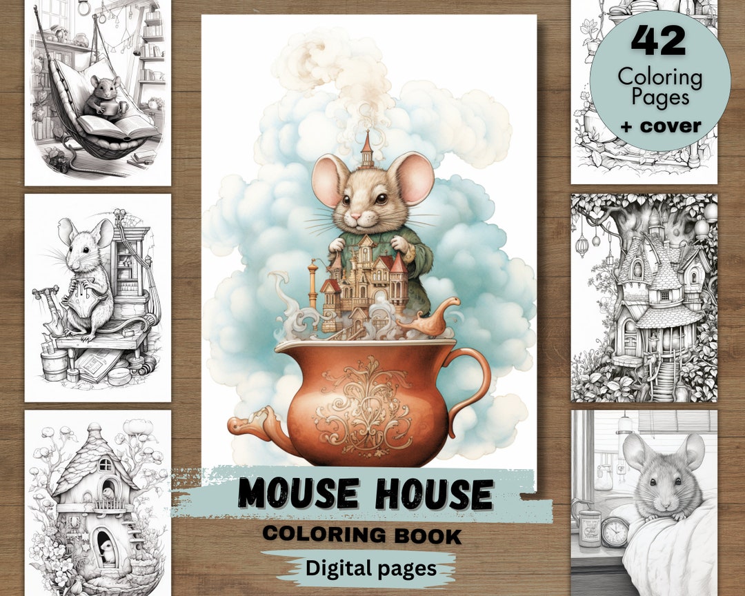 Little Mouse Line Coloring Book Adults Kids Instant Download - Etsy