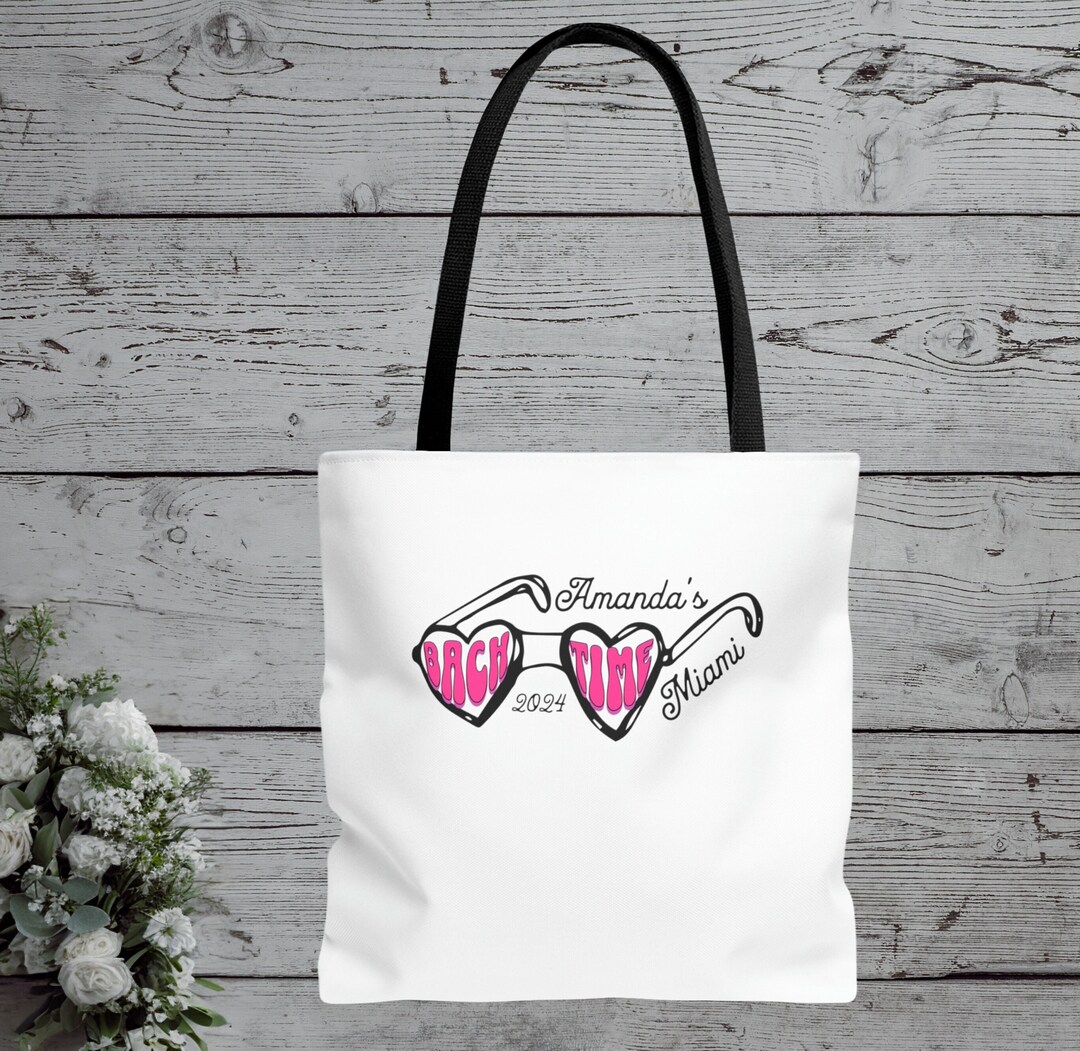 Personalized Bachelorette Party Tote Bag Coquette Bachelorette Party