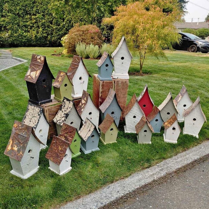 Large Rustic Birdhouse - Etsy