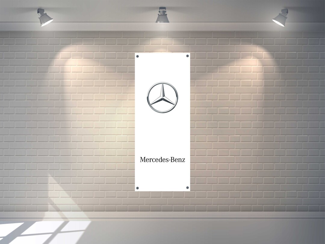 Mercedes Benz Logo Banner Vinyl Garage Signoffice or - Etsy