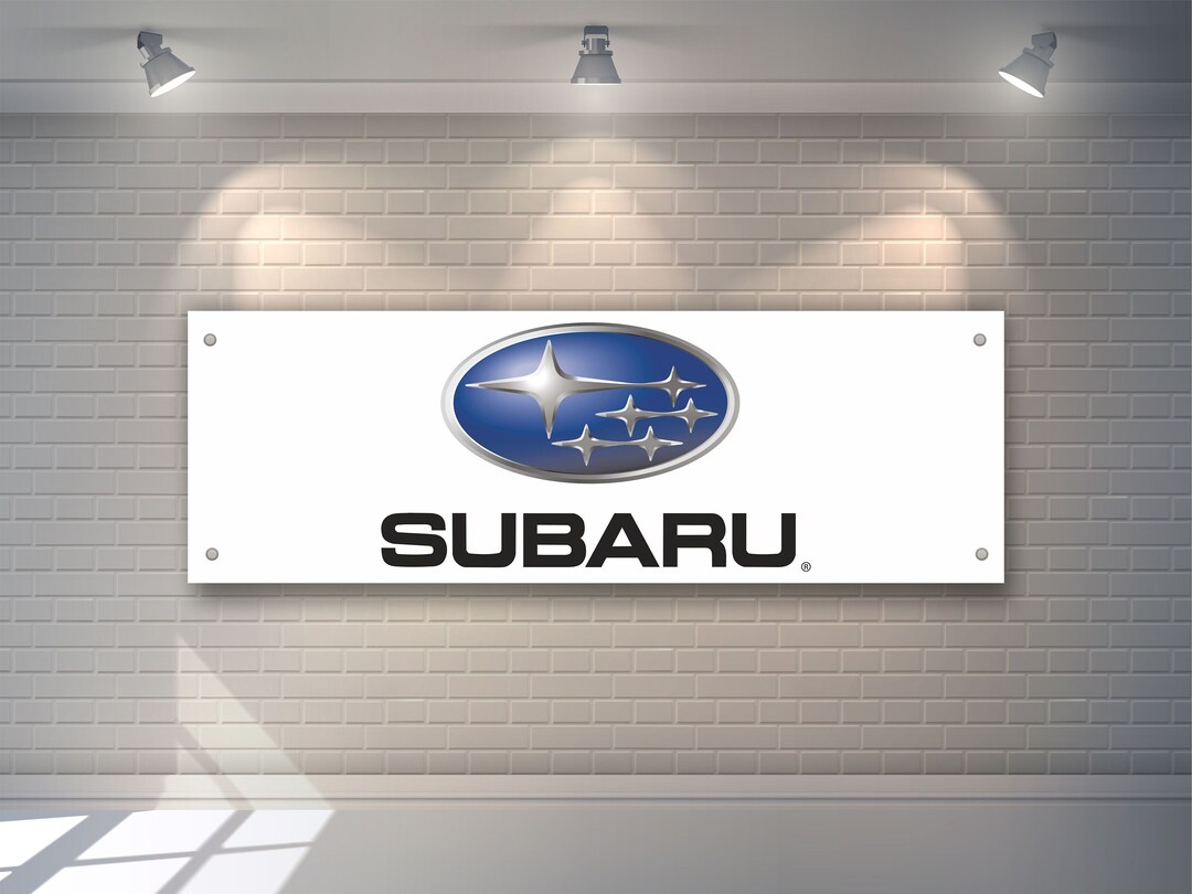Subaru Logo Banner Vinyl, Garage Sign, Office or Showroom, Flag, Racing ...