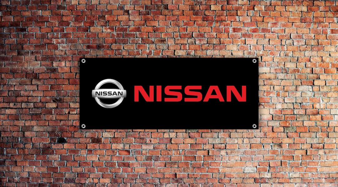 Nissan Logo Banner Vinyl, Garage Sign,office or Showroom, Flag, Racing ...