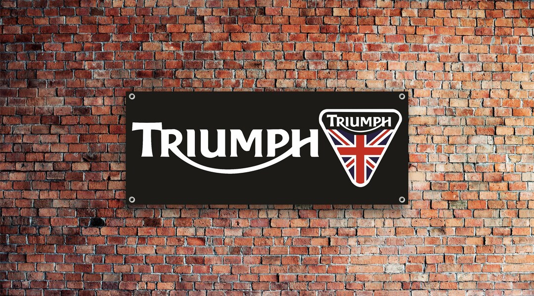 Triumph Logo Banner Vinyl, Garage Sign,office or Showroom, Flag, Racing ...