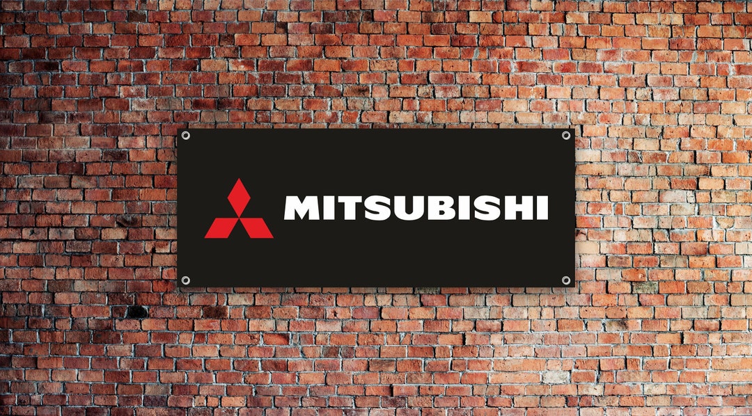 Mitsubishi Logo Banner Vinyl, Garage Sign,office or Showroom, Flag ...