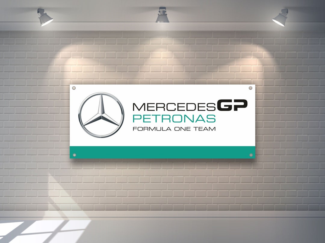 Mercedes Benz Logo Banner Vinyl, Garage Sign,office or Showroom, Flag ...
