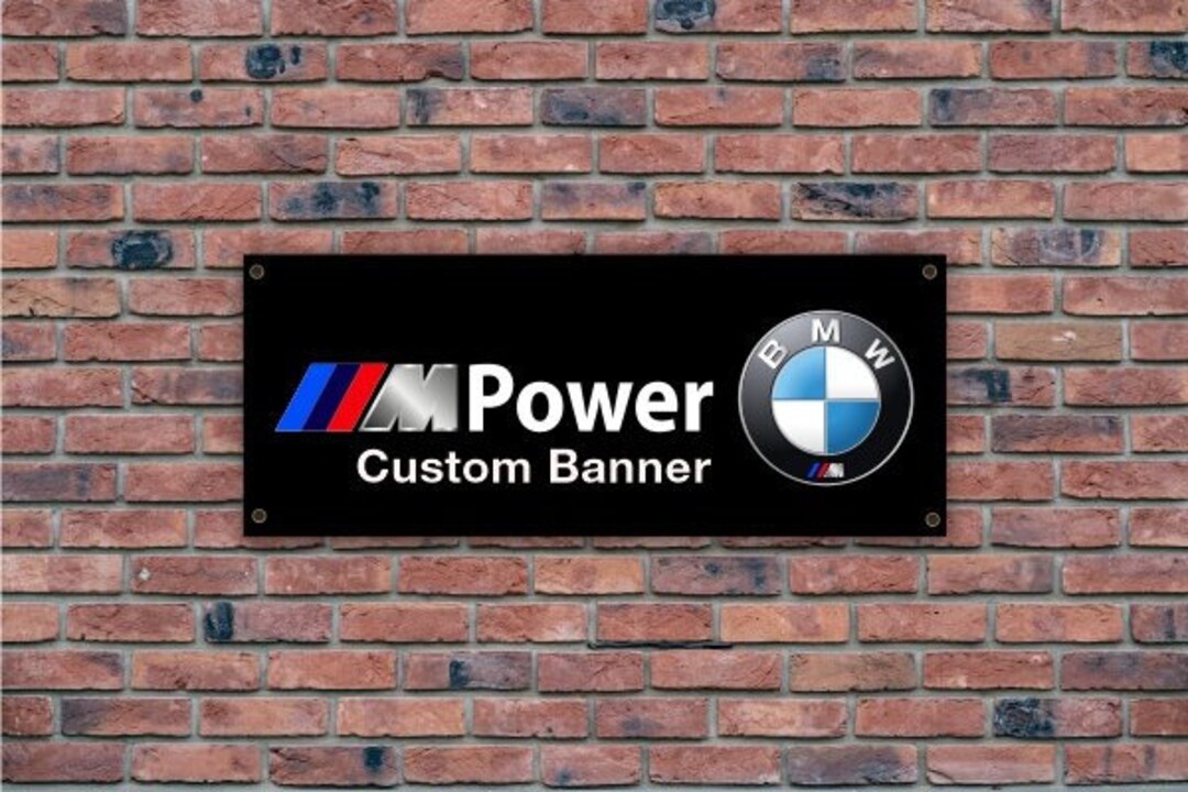 Custom Bmw Logo Banner Vinyl, Garage Sign, Office or Showroom, Flag ...