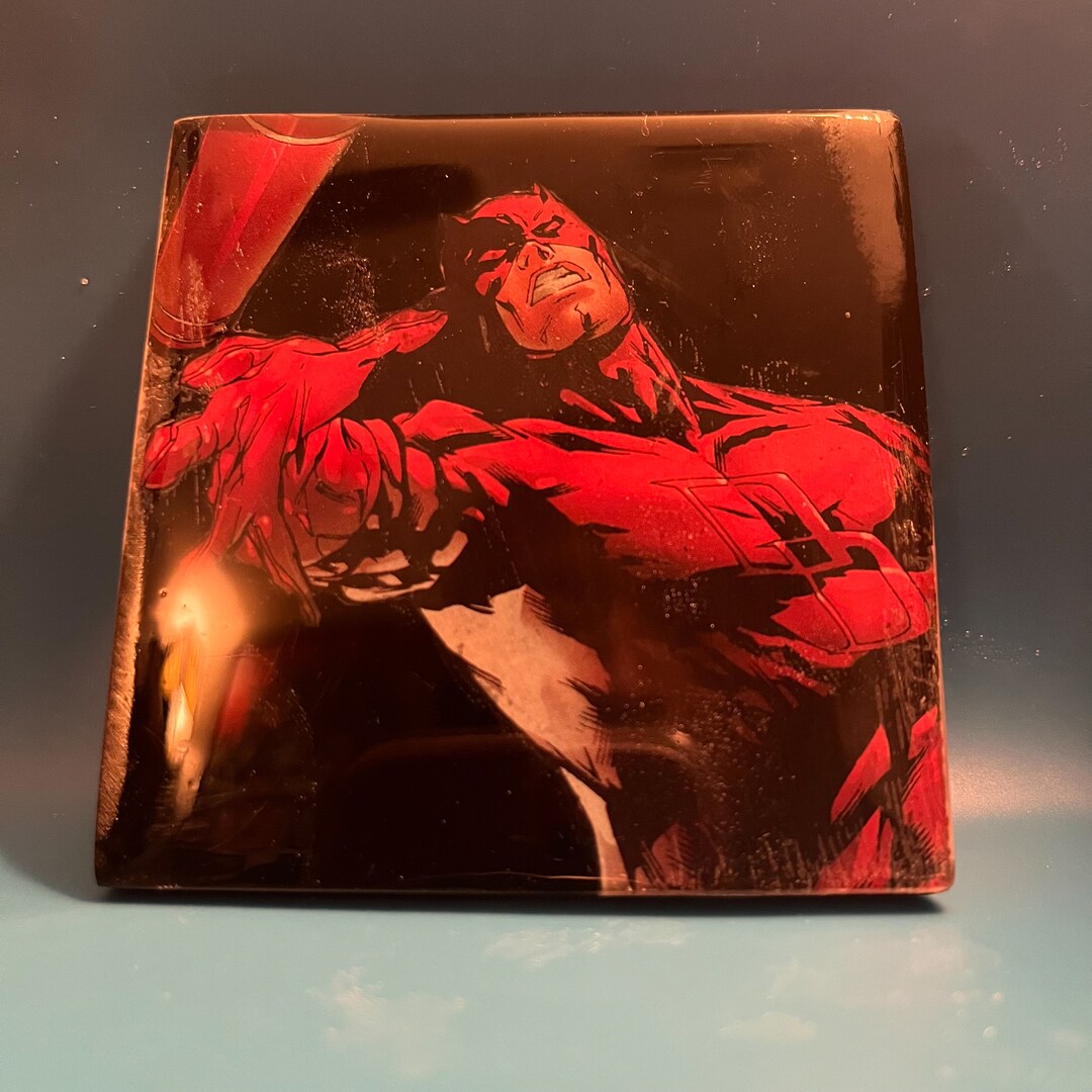 Daredevil Custom Repurposed Comic Book Epoxy Coaster Marvel, DC ...