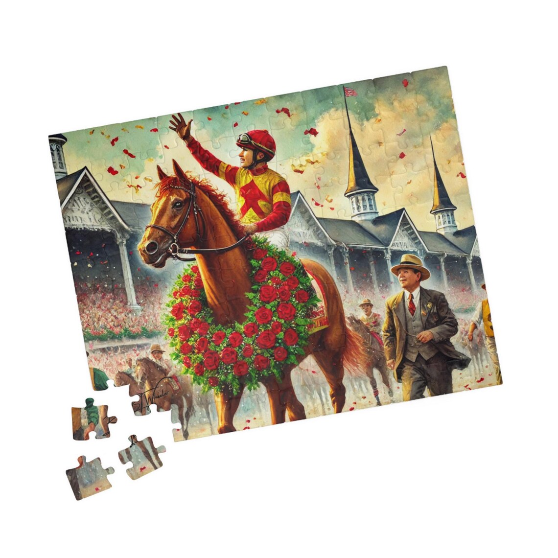 Victory Lap: Kentucky Derby 2024 Jigsaw Puzzle - Majestic Racehorse ...