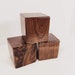 3" Inch Beautiful Black Walnut Solid Wood Blocks, Gloss Finish. Set of ...