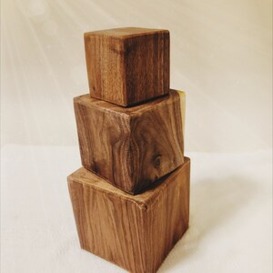 6", 5", and 4" American Black Walnut Wood Blocks Set of 3. Turning ...