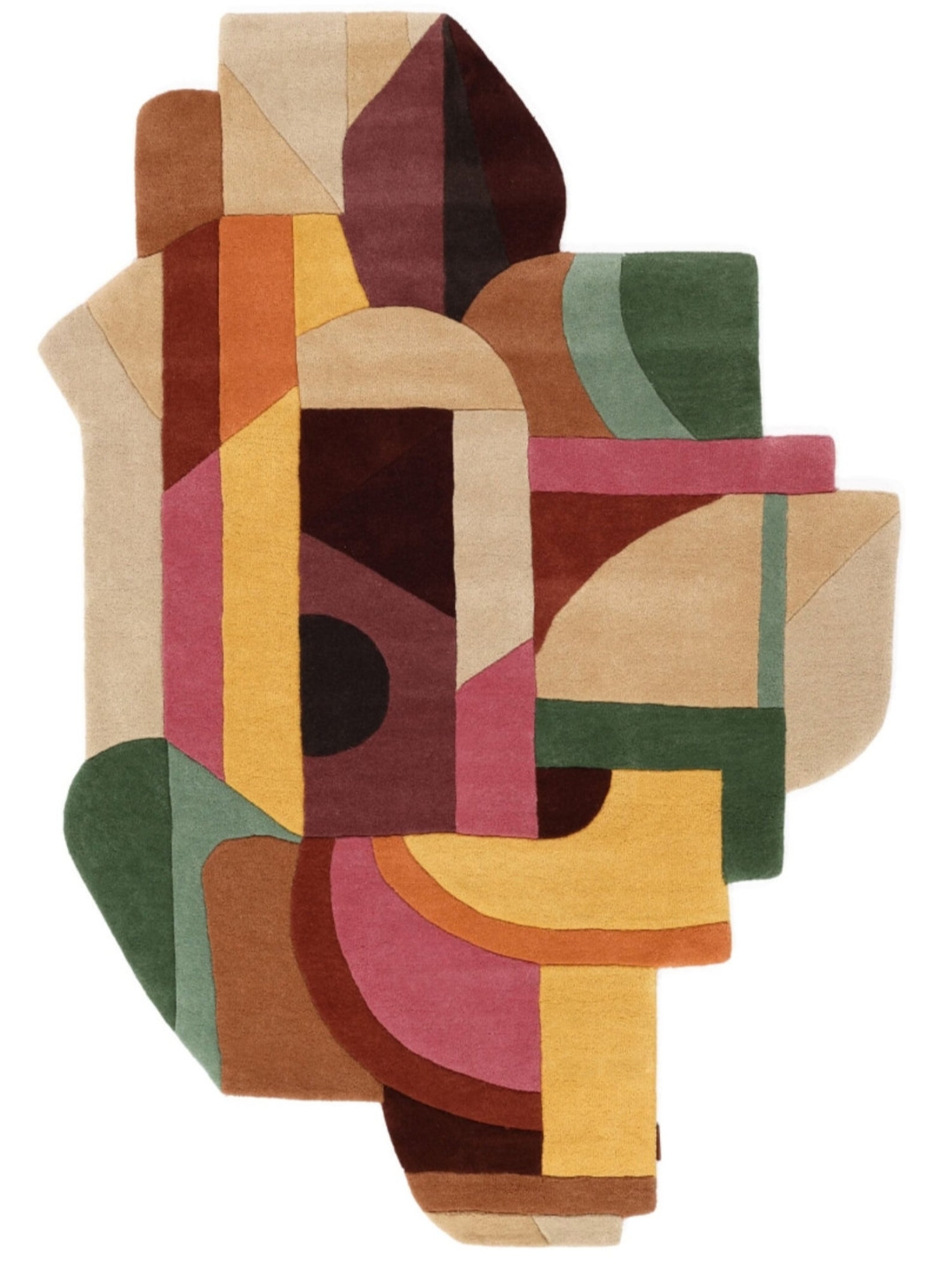 Modern Abstract Irregular Shape Wool Premium Hand Tufted Rug for Living ...