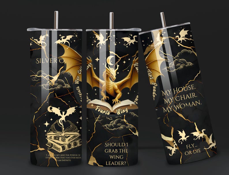 4th Wing Tumbler Wrap PNG, Iron Flame Fantasy Bookish Digital Download ...