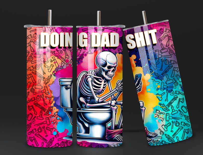 5 Designs Doing Dad Shit Tumbler Wrap PNG, Funny Dad Gift Digital File ...