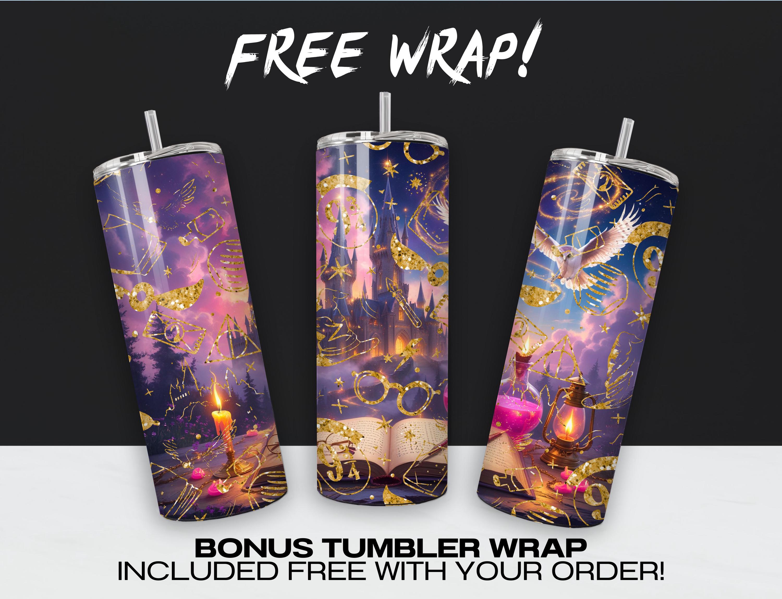 Wizard World Tumbler Wrap PNG, Fantasy Magic Wizard School Sublimation ...