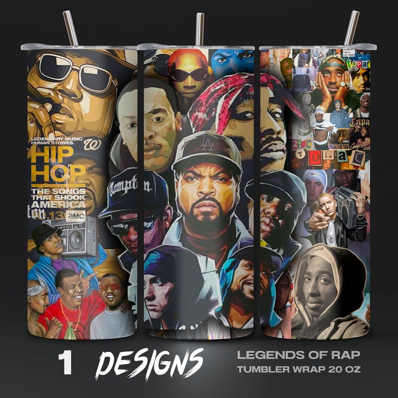 Legends of Rap Tumbler Wrap PNG, Hip Hop Digital Download, Rap Icons ...