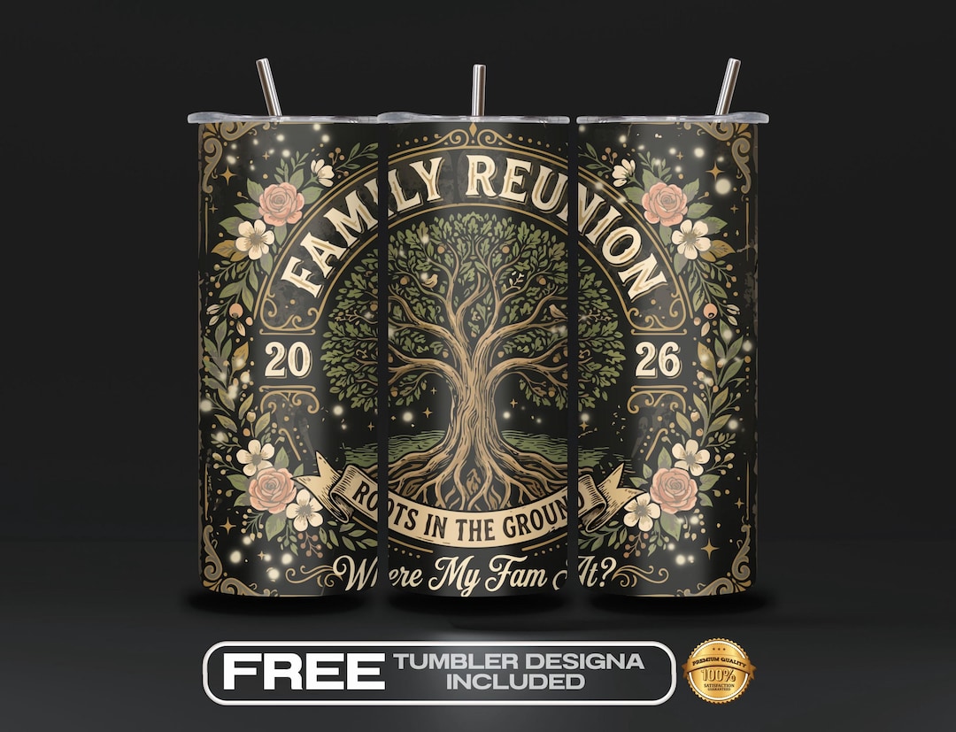 Family Reunion Tree 2026 Tumbler Wrap PNG, Family Gathering Sublimation ...