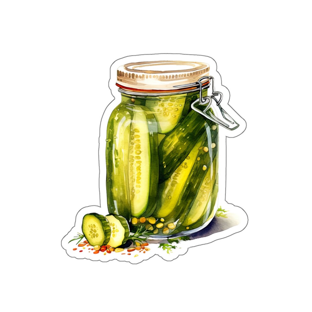 Pickle Sticker, Funny Pickle Sticker, Cool Pickle Sticker, Pickle Jar ...