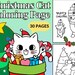 Christmas Cat Coloring Pages | Cute Coloring Pages for Kids | Kitty Cat ...