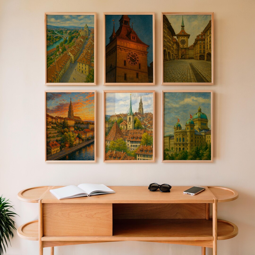 Bern Painting Set,bern Oil Painting,bern Wall Art,bern Cityscape,bern ...