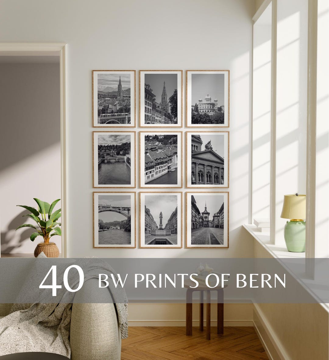 Bern Poster, Bern Print,bern Wall Art,bern Photography,black and White ...