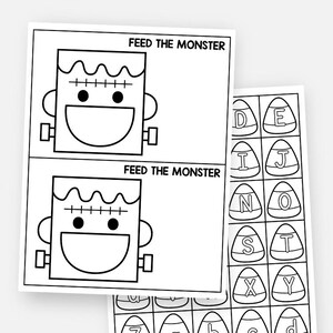 Feed the Monster, Halloween Sensory Bin Cards, Fall Preschool Sensory ...