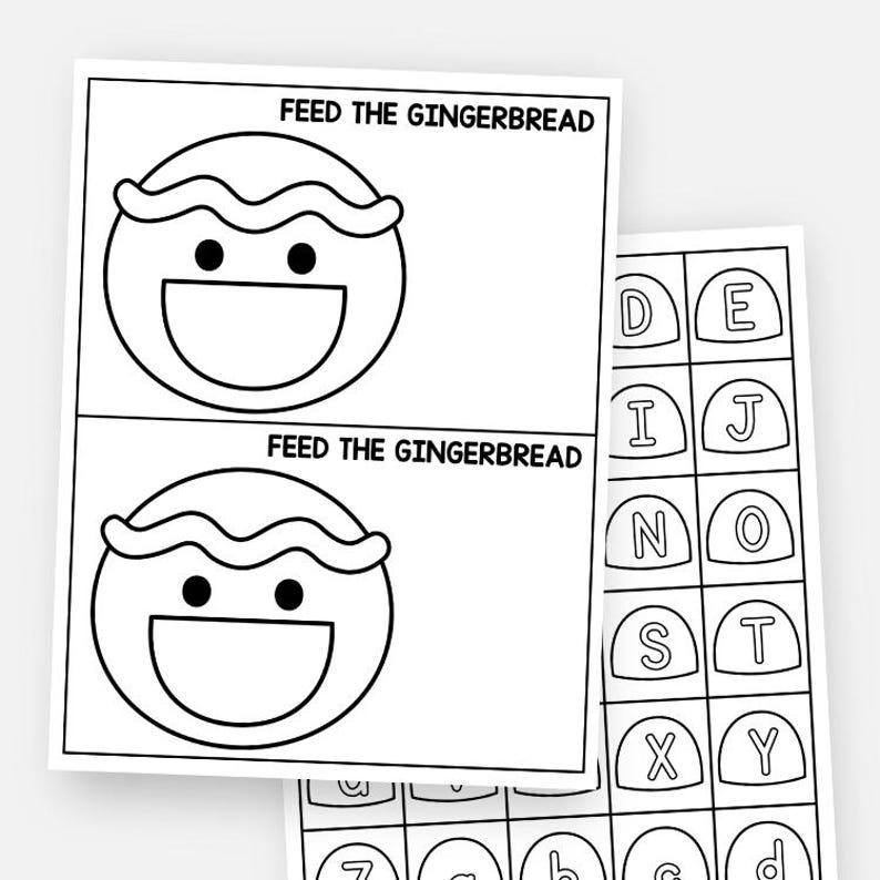 Feed the Gingerbread, Christmas Sensory Bin Cards, Preschool Sensory ...