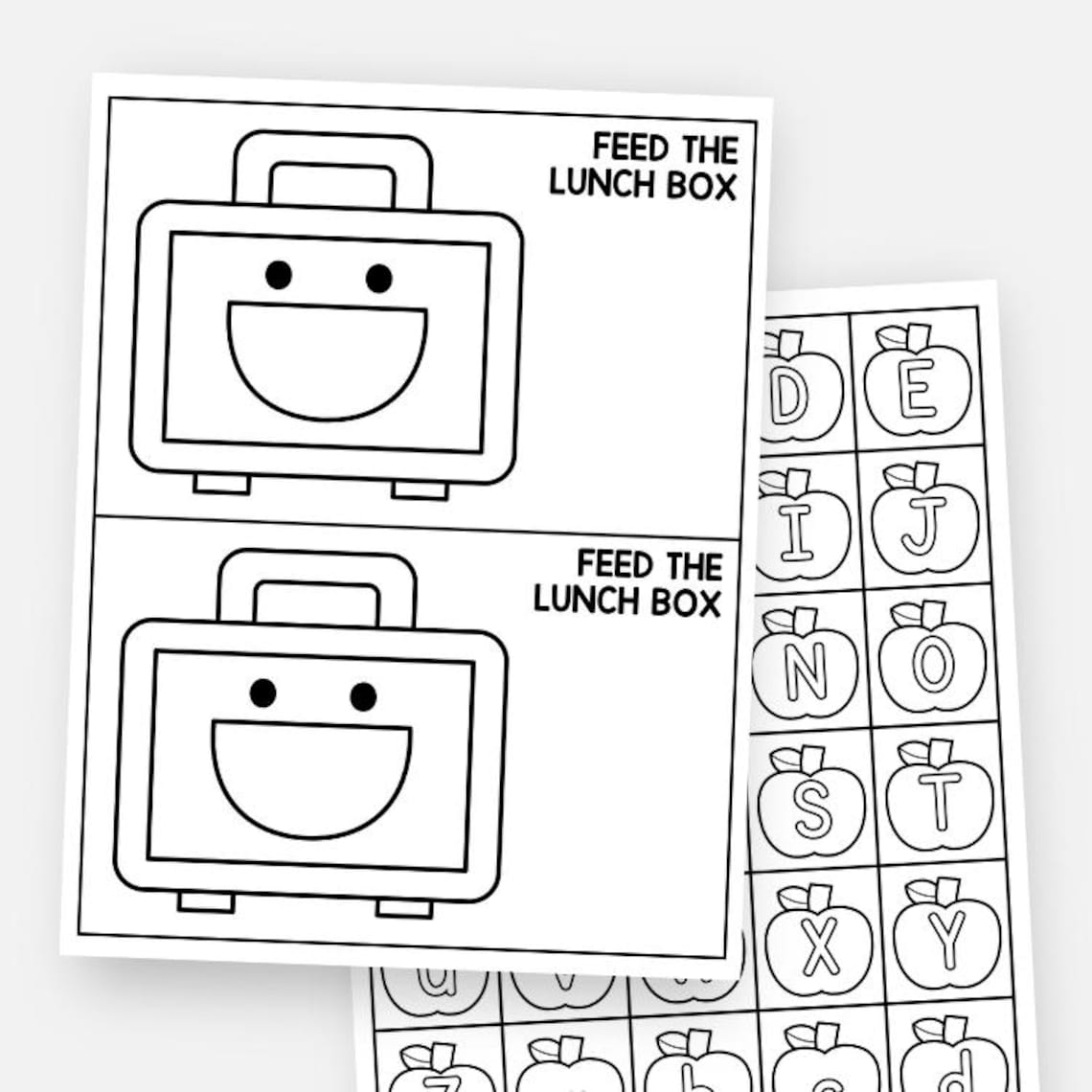 Feed the Lunch Box, Preschool Sensory Bin Cards, Printable Pet Feeding ...