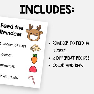 Feed the Reindeer, 16 Christmas Sensory Bin Recipe Cards, Holiday ...