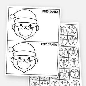 Feed Santa Claus, Christmas Sensory Bin Cards, Winter Preschool Sensory ...