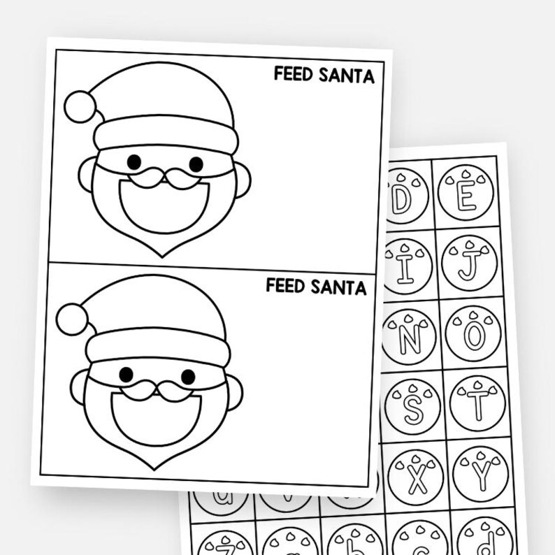 Feed Santa Claus, Christmas Sensory Bin Cards, Winter Preschool Sensory ...