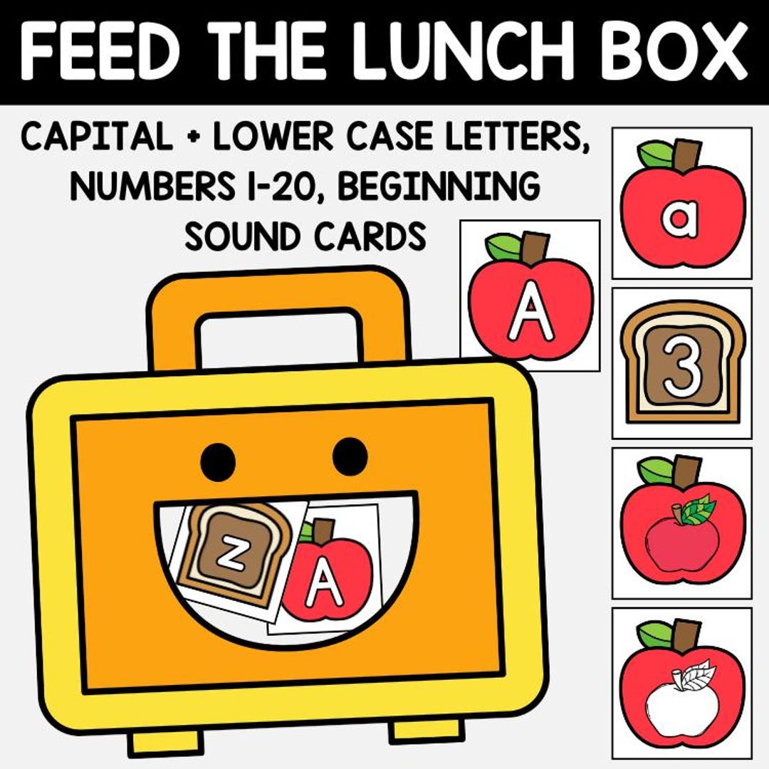Feed the Lunch Box, Preschool Sensory Bin Cards, Printable Pet Feeding ...