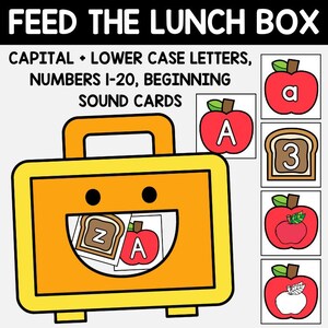 Feed the Lunch Box, Preschool Sensory Bin Cards, Printable Pet Feeding ...