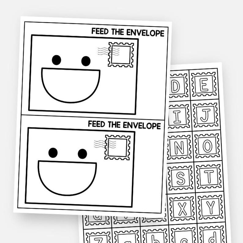 Feed the Envelope, Valentines Sensory Bin Cards, Preschool Sensory Play ...