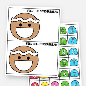 Feed the Gingerbread, Christmas Sensory Bin Cards, Preschool Sensory ...