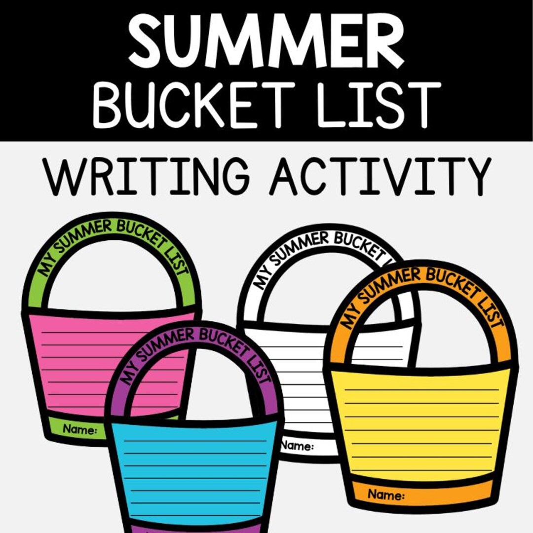 Summer Bucket List for Kids, End of Year Summer Goals and Activities ...