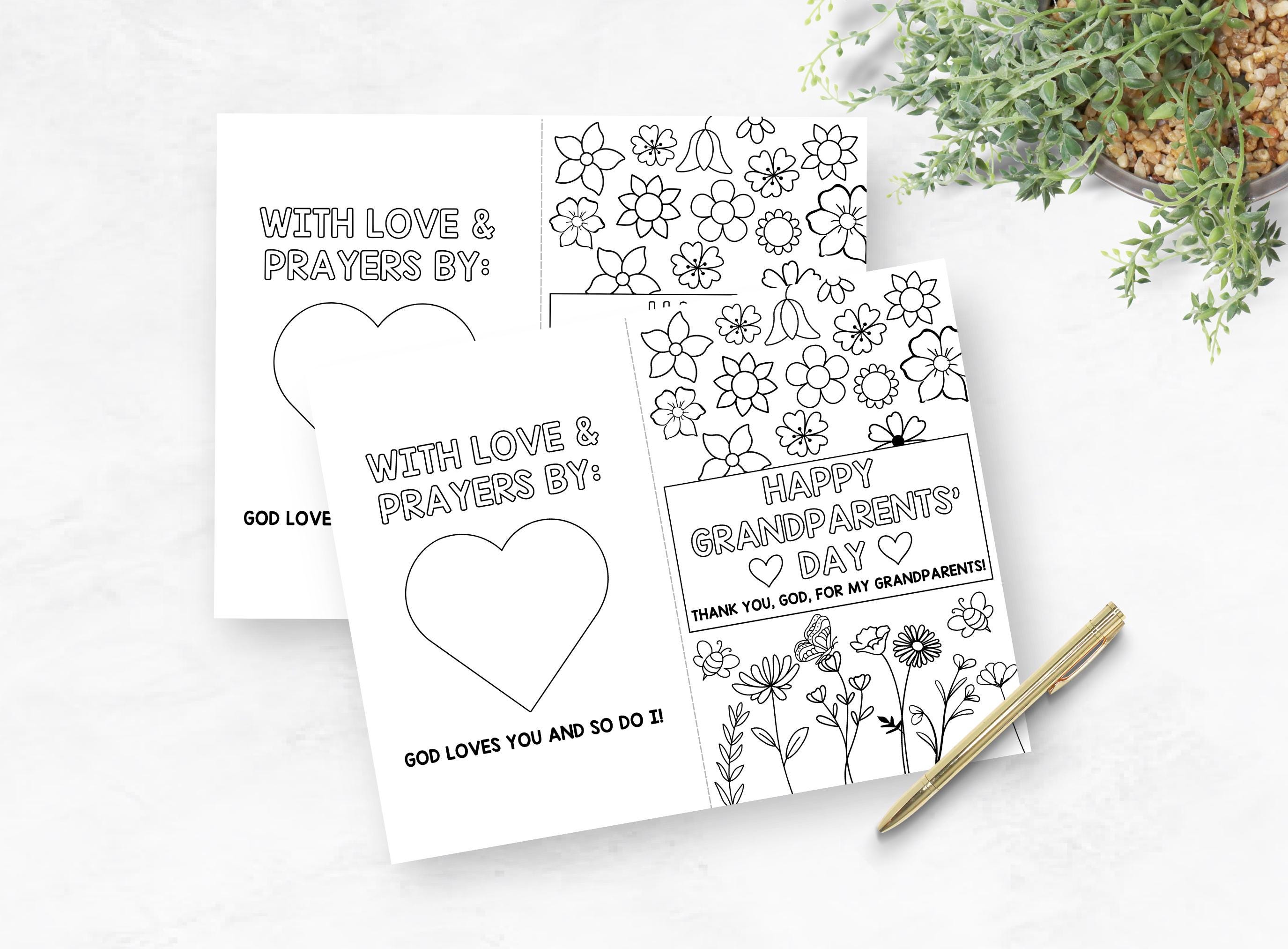 Christian Grandparents Day Printable, Grandparents Faith Craft, DIY ...