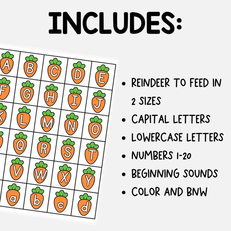 Feed the Reindeer, Christmas Sensory Bin Cards, Preschool Sensory Play ...