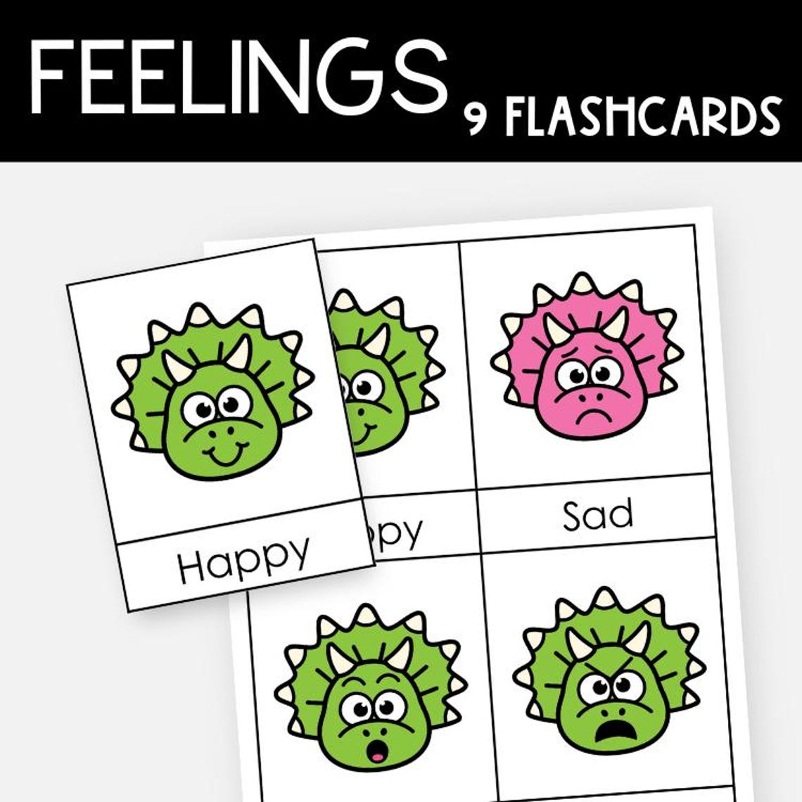 Dinosaur Feelings Check-in Chart, Emotions SEL Flashcards & Worksheets ...