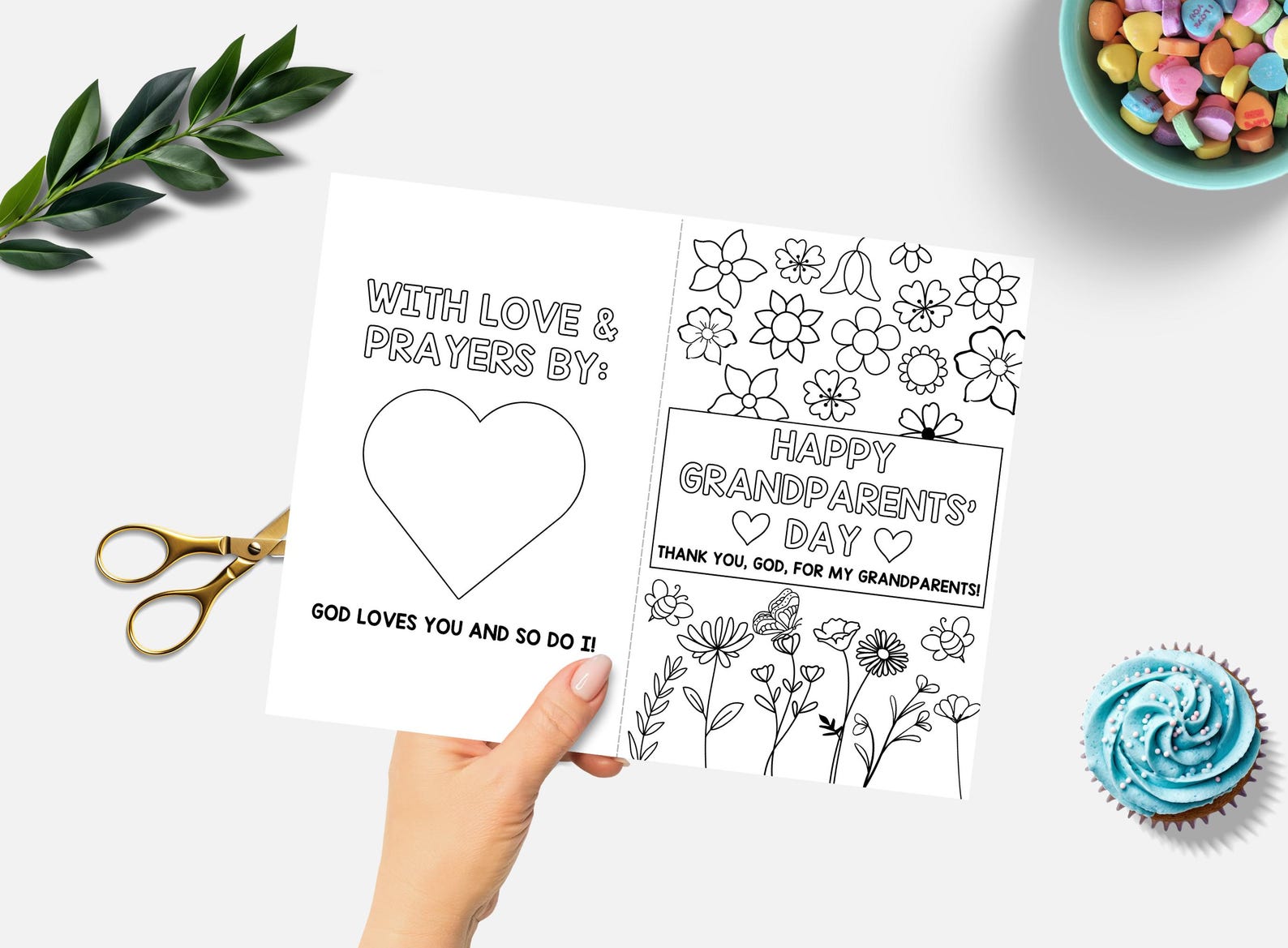Christian Grandparents Day Printable, Grandparents Faith Craft, DIY ...