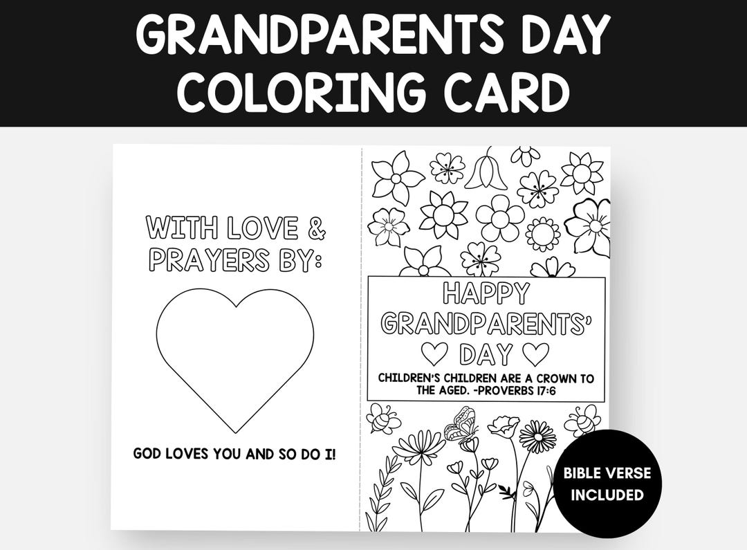 Christian Grandparents Day Printable, Bible Verse Grandparents Craft ...