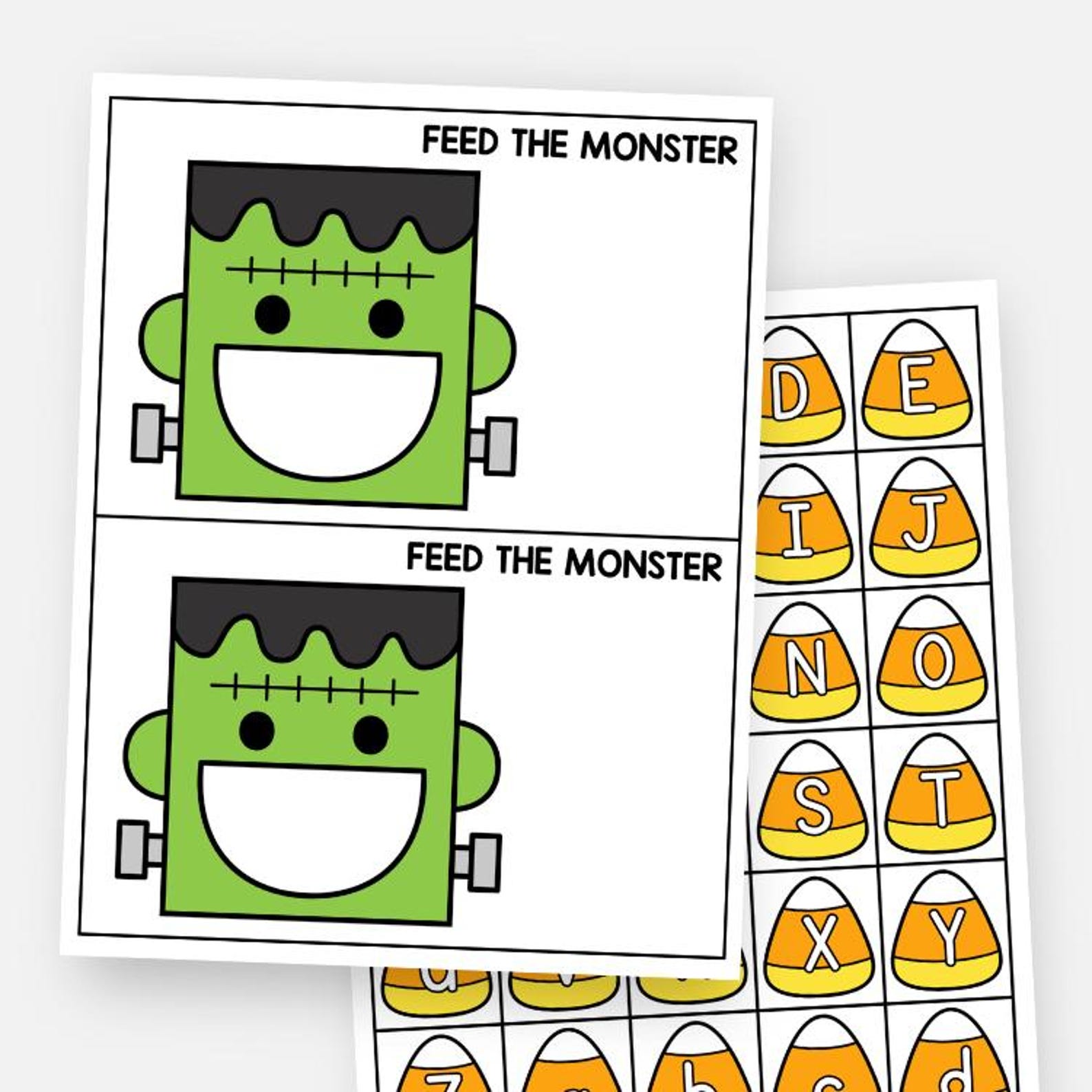 Feed the Monster, Halloween Sensory Bin Cards, Fall Preschool Sensory ...