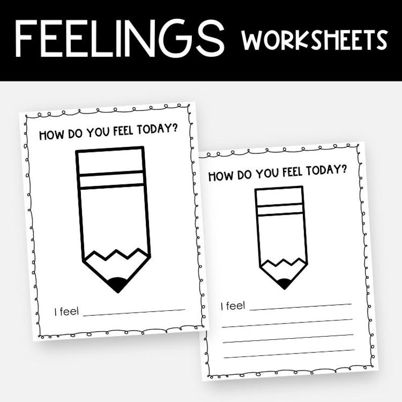Pencil Feelings Check in Chart, Back to School SEL Flashcards ...