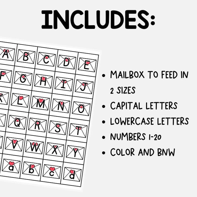 Feed the Mailbox, Valentines Feeding Station Printable, Preschool ...