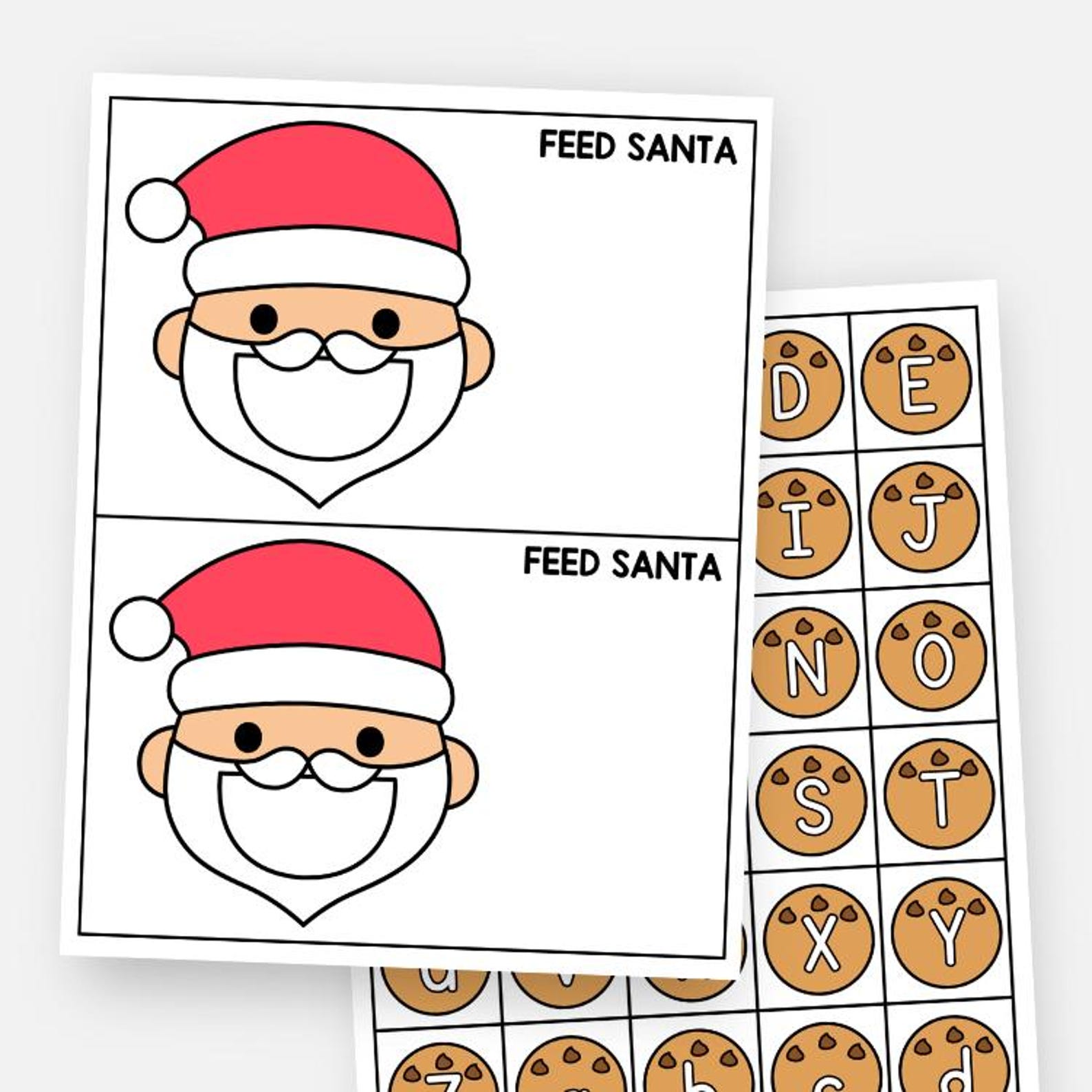 Feed Santa Claus, Christmas Sensory Bin Cards, Winter Preschool Sensory ...